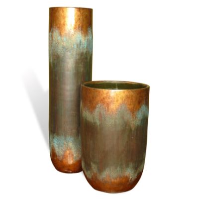 Merlin Metallic Vase | Frontgate