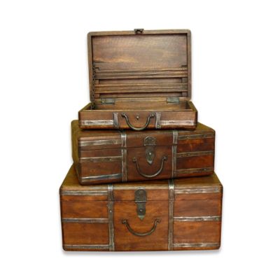 Set of Three Amir Travel Trunks | Frontgate