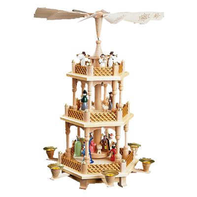 3-tier Angel and Nativity Pyramid | Frontgate