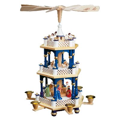 3-tier Nativity Pyramid Blue | Frontgate