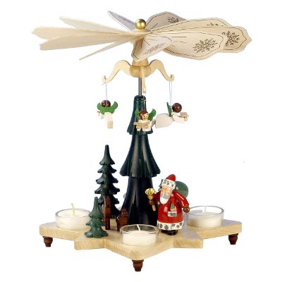 Santa with Angels Pyramid | Frontgate