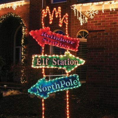 Lighted Arrow Post 8-ft. Sign | Frontgate