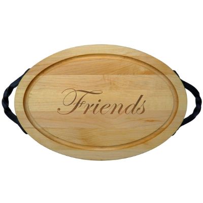 Personalized Oval Cutting Board with Side Handles | Frontgate