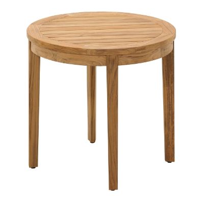 Teak Round Lamp Table | Frontgate