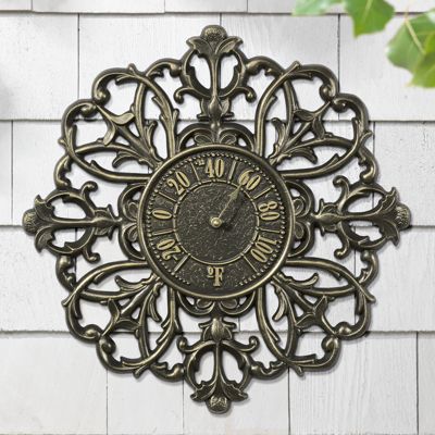 Medallion Outdoor Clock and Thermometer Set | Frontgate