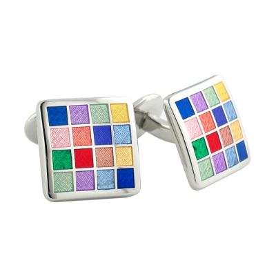 Multi Colored Checkerboard Cufflinks | Frontgate