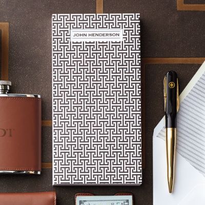 Set of Four Personalized Greek Key Note Pads | Frontgate