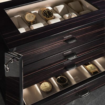 Agresti Italian Ebony Watch Chest | Frontgate