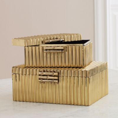 Corrugated Bamboo Box | Frontgate
