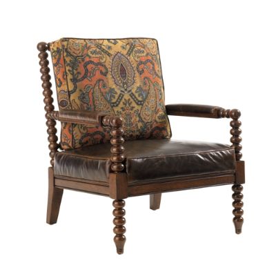 Tommy Bahama Maarten Rust Leather Chair | Frontgate