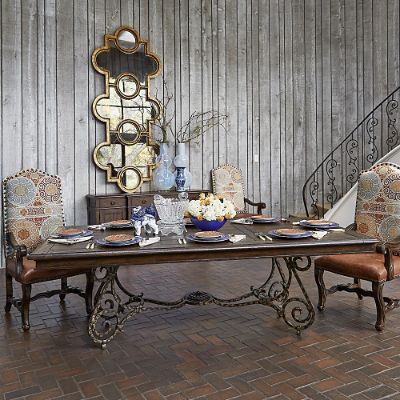 Scrolled Metal Dining Table | Frontgate