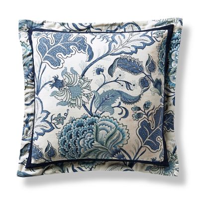 Coastal Floral Flanged Pillow | Frontgate