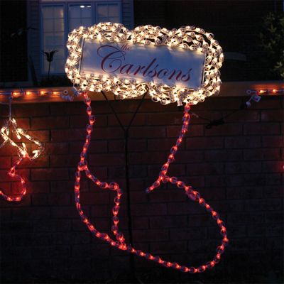 Lighted Outdoor Personalized Stocking | Frontgate