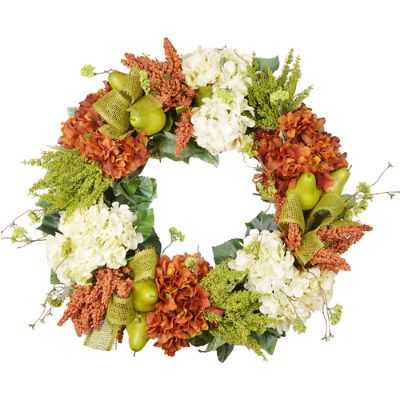 Lush Rust and Cream Fall Wreath | Frontgate