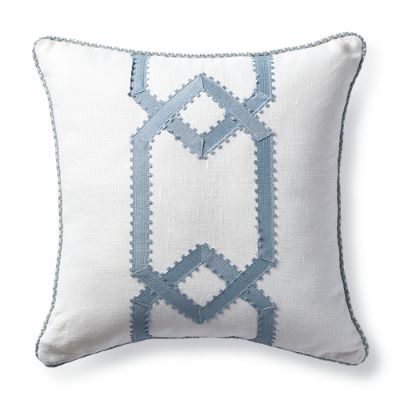 Magnolia Filly White Decorative Pillow with Cording | Frontgate