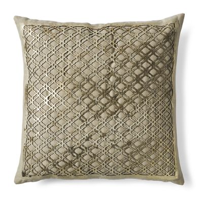 Oni Laser Cut Hide Decorative Pillow | Frontgate