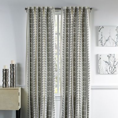 Maeve Grey Embroidery Drape Panel | Frontgate
