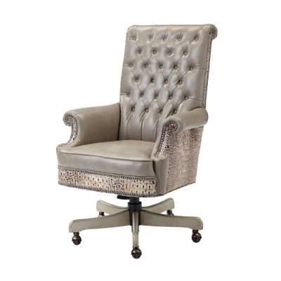 Turney Leather Desk Chair | Frontgate