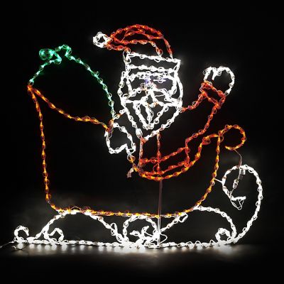 LED Santa in Sleigh | Frontgate
