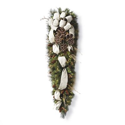 Hamptons Pre-lit Teardrop Swag | Frontgate