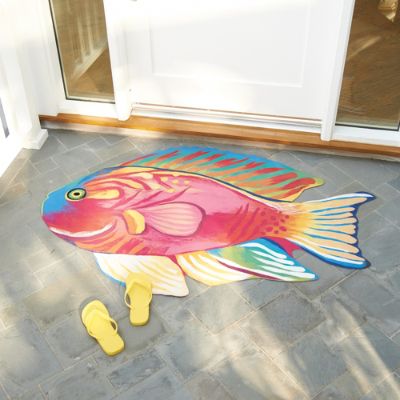 Pink Damselfish Outdoor Mat | Frontgate