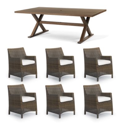 Hyde Park Dining in Ocean Grey Finish | Frontgate