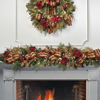 Plaza Pre-decorated Garland | Frontgate