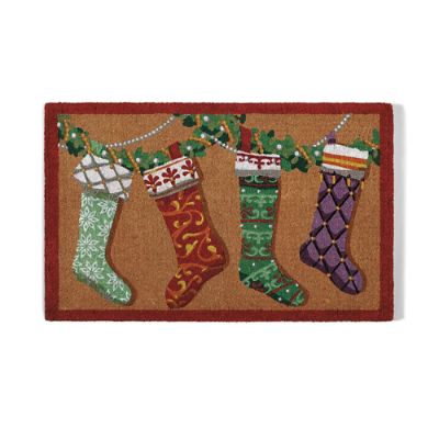Designer Stockings Coco Door Mat | Frontgate