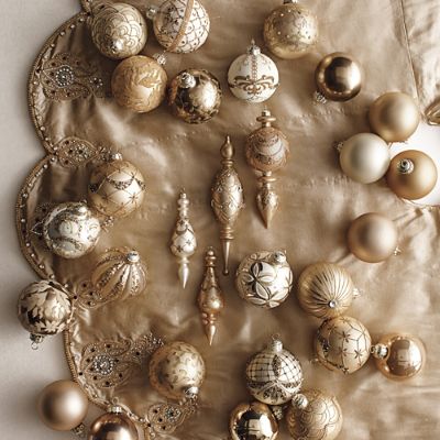 60-pc. Shades of Gold Ornament Collection | Frontgate