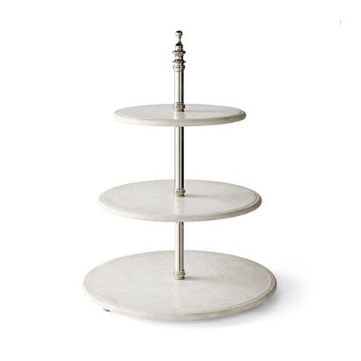 Three Tier Marble Etagere