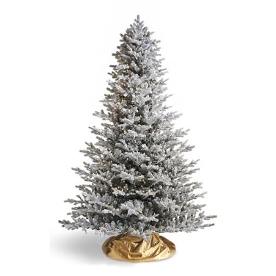Candlewood Flocked Fir Tree | Frontgate