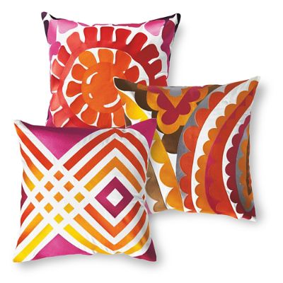 Set of Three Vivacious Pink Designer Pillows | Frontgate