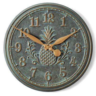 Classic Pineapple Clock and Thermometer | Frontgate