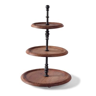 Montreaux Three-Tiered Rustic Server | Frontgate