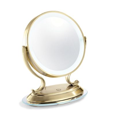 Frontgate Resort LED Vanity Mirror with 5x Magnification & Brightness ...