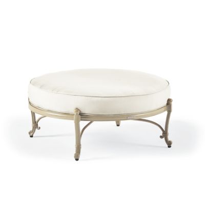 Orleans Round Ottoman with Cushions in Biscayne Finish | Frontgate