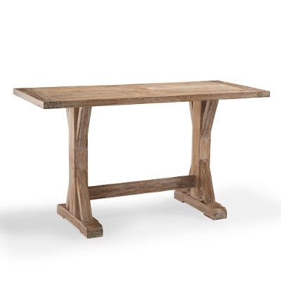 Washed Teak Bar Table | Frontgate