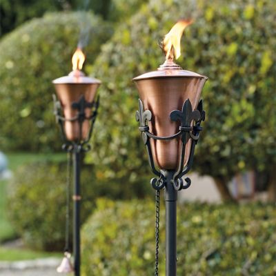 Set of Two Fleur de Lis Torches | Frontgate