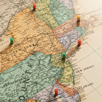 World Magnetic Travel Map with Burlwood Frame | Frontgate