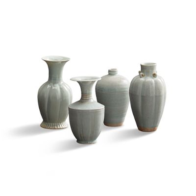 Celadon Vases, Set of Four | Frontgate