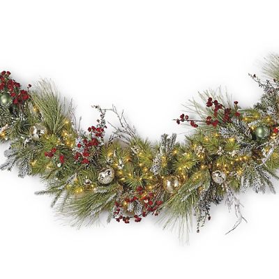 Christmas in Connecticut Pre-Decorated Garland | Frontgate