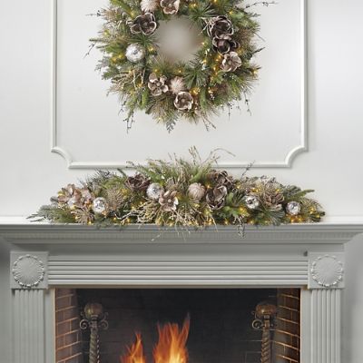 Arabella Pre-Decorated Mantel Swag | Frontgate