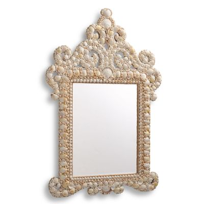 Marigot Shell Wall Mirror with Hand-Applied Sea Shells & Coastal Design