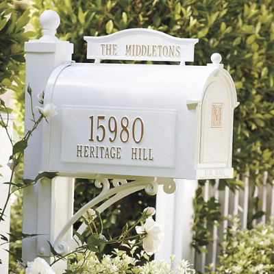 Capitol Monogrammed Mailbox & Personalized Address Plaques with ...