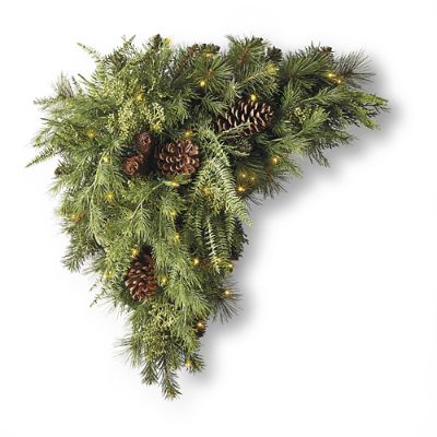 Asheville Estate Cordless Corner Swags, Set of Two | Frontgate