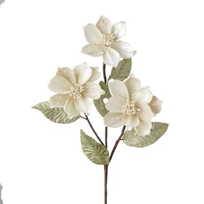 Ivory Mini Velvet Magnolia Sprays, Set of 12 | Frontgate