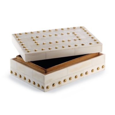 Studded Bone Box | Frontgate