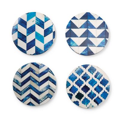 Assorted Patterned Bone Coasters | Frontgate