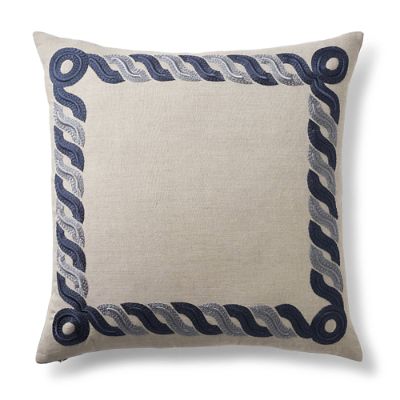 Rope Embroidered Decorative Pillow | Frontgate
