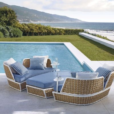 Ravello Oasis Daybed & Ottoman with Cushions | Frontgate